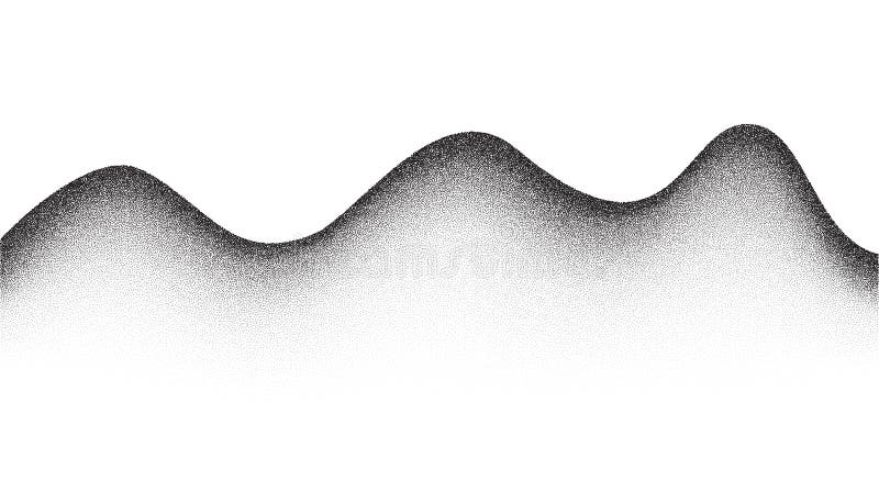 Grain Wave Background. Stippled Texture Hills. Abstract Landscape in ...