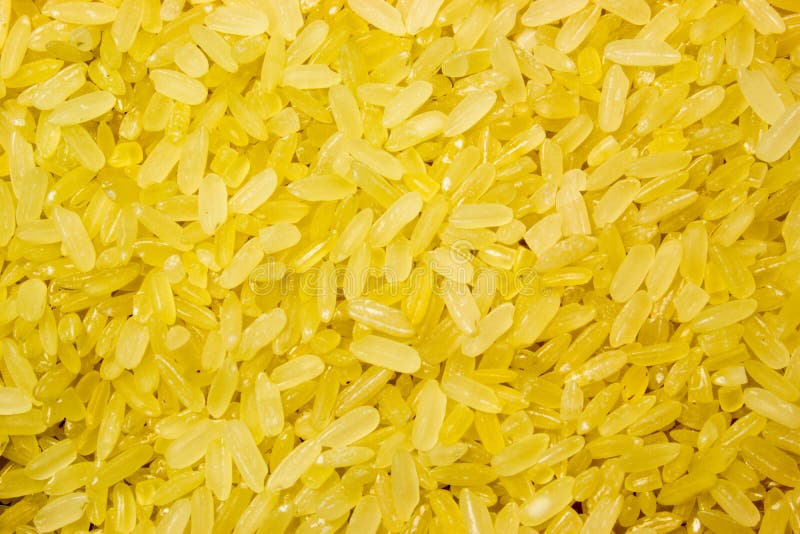 Yellow Parboiled Long-grain Indica Rice Stock Photo - Image of close ...