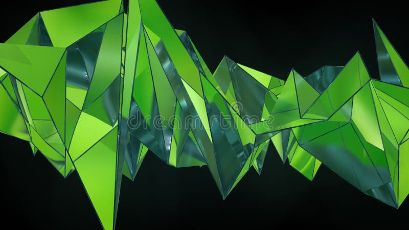 Grained Green Structure with Triangular Polygons. Seamless Loop 3D ...