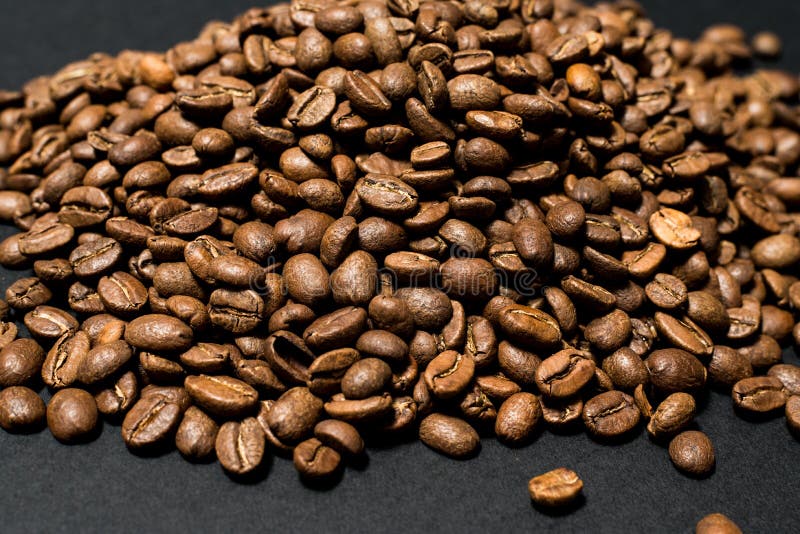 Grains of Energy Coffee Drink, Texture of Coffee Beans. Stock Image ...