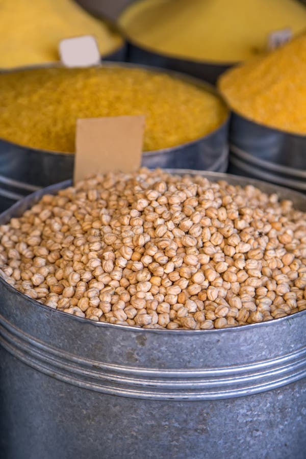 Grains on the market stock image. Image of souk, exotic - 46806823
