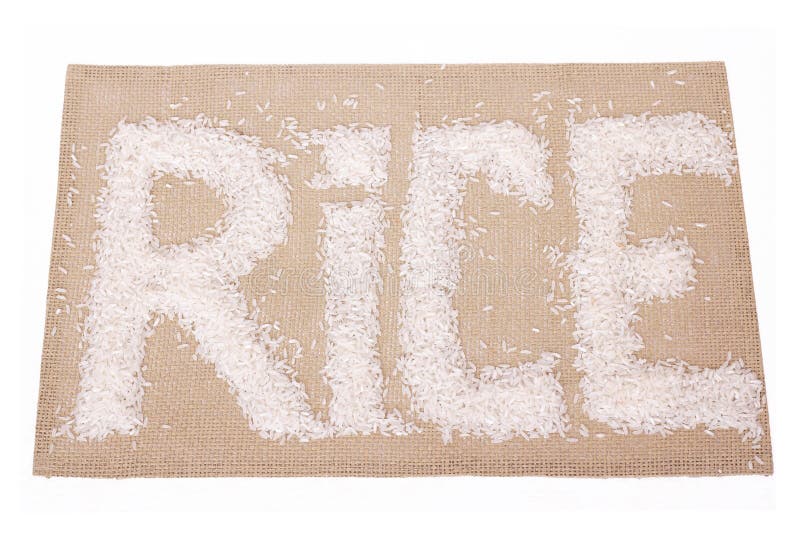 Grains of Rice in the Form of Inscriptions Stock Photo - Image of black ...