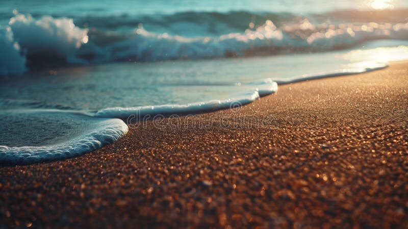 A Grainy Beach Landscape with a Sharp Contrast of Dark Shadows and ...