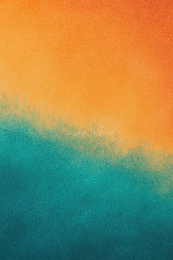 Grainy Gradient in Bright Orange and Teal Creating a Bold Complementary ...