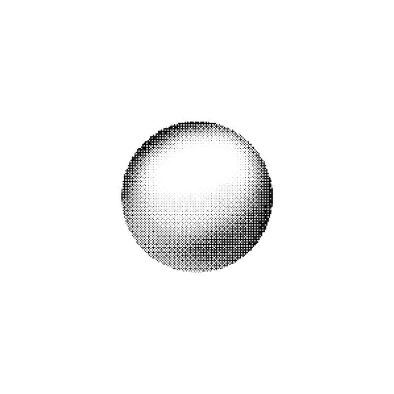 Grainy Gradient Pattern from Dots Circle Shape, Vector Black Dotwork ...
