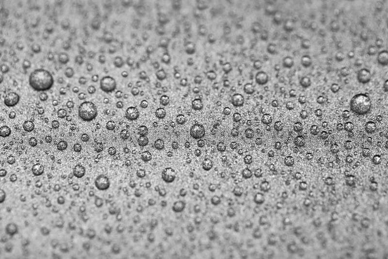 Grainy Gray Background with Water Drops. Metallic Titanium Texture of ...