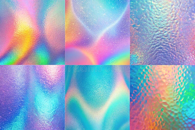 Grainy Gradient Textures Holographic Backgrounds with Abstract Shapes and a Retro Style Grainy ...