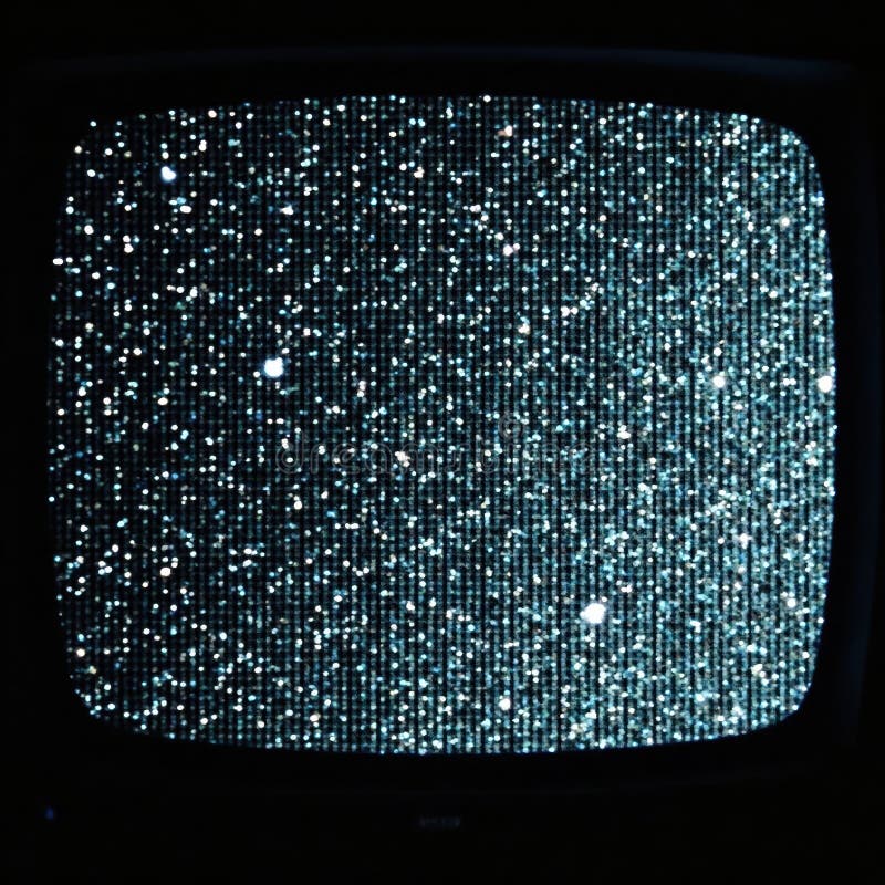 Grainy Monochrome Screen Filled with Static Noise TV Static Effect ...
