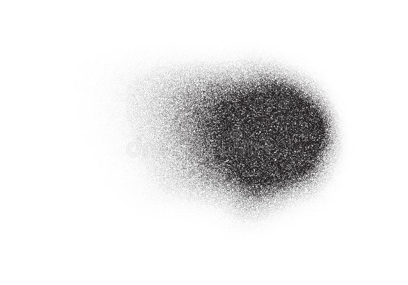 Grainy Noise Circle, Black Dots Grainy Halftone Stain Spot, Vector ...