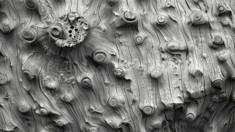 The Grainy Texture of a Bumpy Tree Knot Dotted with Tiny Knots and ...