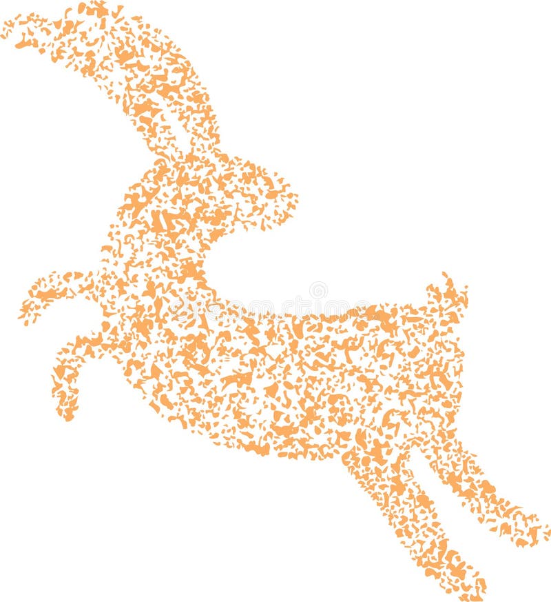 Grainy Texture Rabbit Silhouette Stock Illustration - Illustration of ...