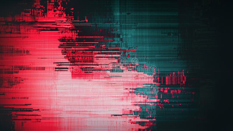 Grainy Tv Glitch Effect with Noise, Grain, Distortion. Glowing ...