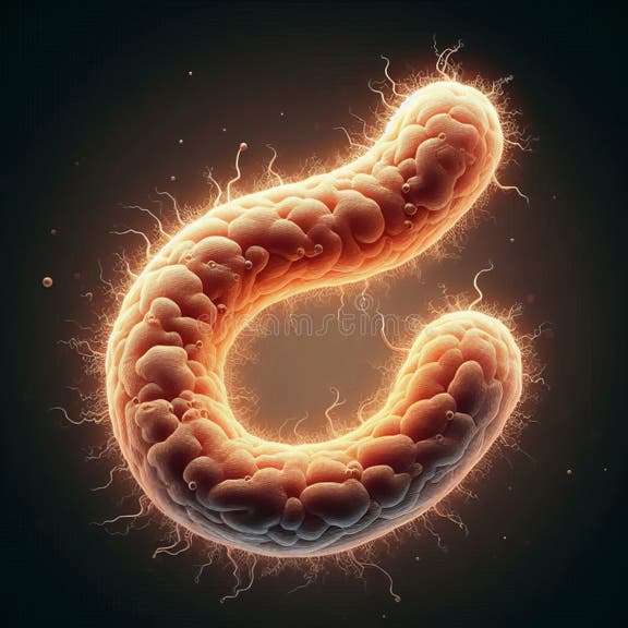 A Gram Negative Comma Shaped Bacterium that Causes Cholera a Se Stock ...