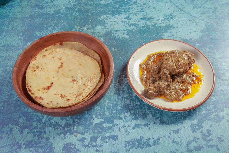 Gram Pulses Dal and Paratha Stock Photo - Image of chapati, indian ...