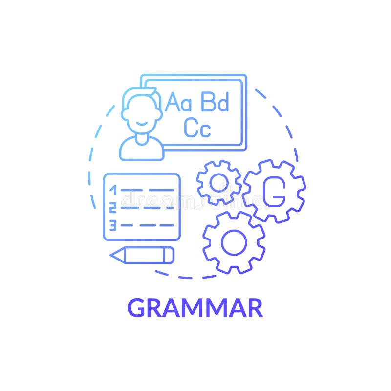 Grammar concept icon stock vector. Illustration of knowledge - 210567615