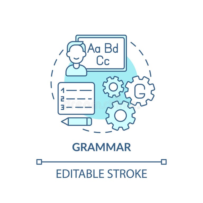 Grammar concept icon stock vector. Illustration of student - 210227550