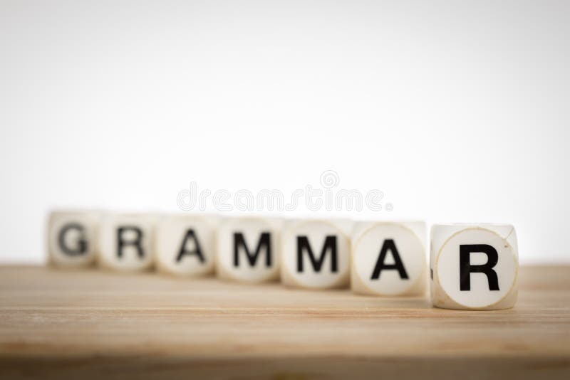 Grammar Concept Word Cloud Background on Pastel Blurred Background ...