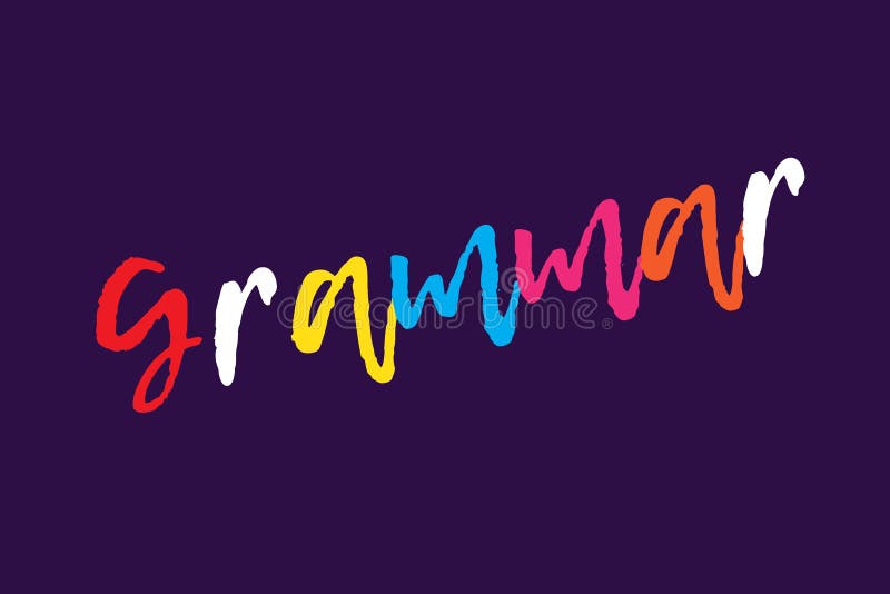 Grammar Letter On Light Background. Vector Collection. Grammar Lesson ...