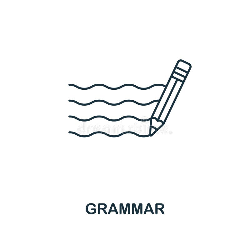 Grammar Icon. Monochrome Style Icon Design from School Icon Collection ...