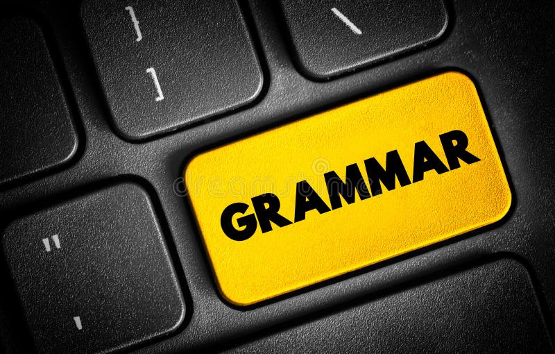 Grammar Text Button on Keyboard, Concept Background Stock Image - Image ...