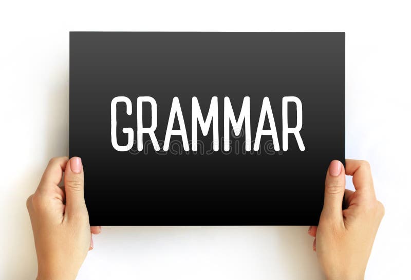 Grammar Text on Card, Concept Background Stock Photo - Image of card ...