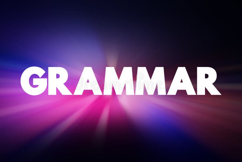 Grammar Text with Marker, Education Concept Background Stock Image ...