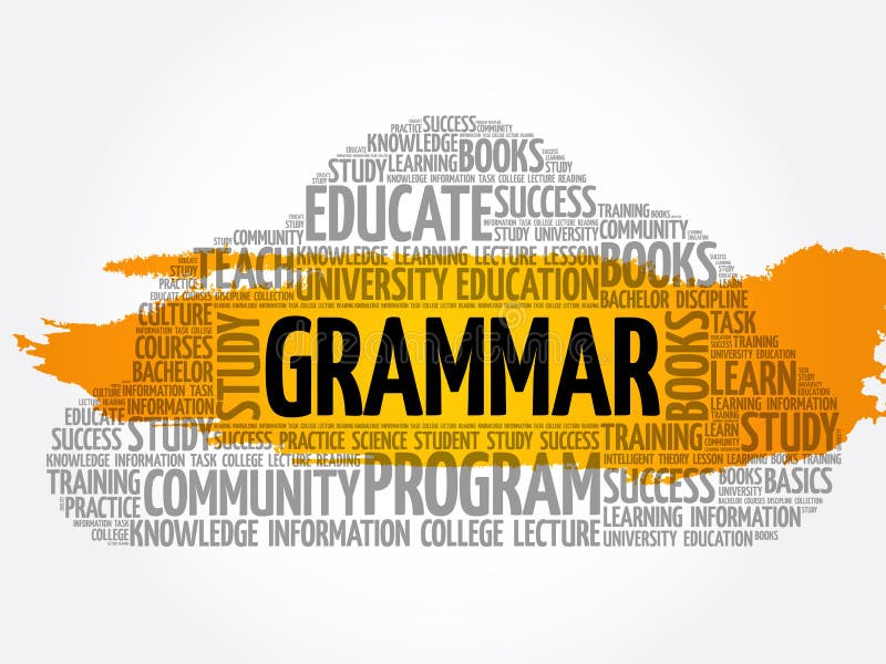 Grammar word cloud collage stock illustration. Illustration of idoms ...