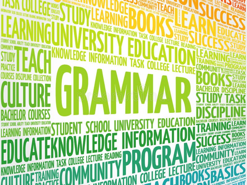 Grammar word cloud stock illustration. Illustration of elementary ...