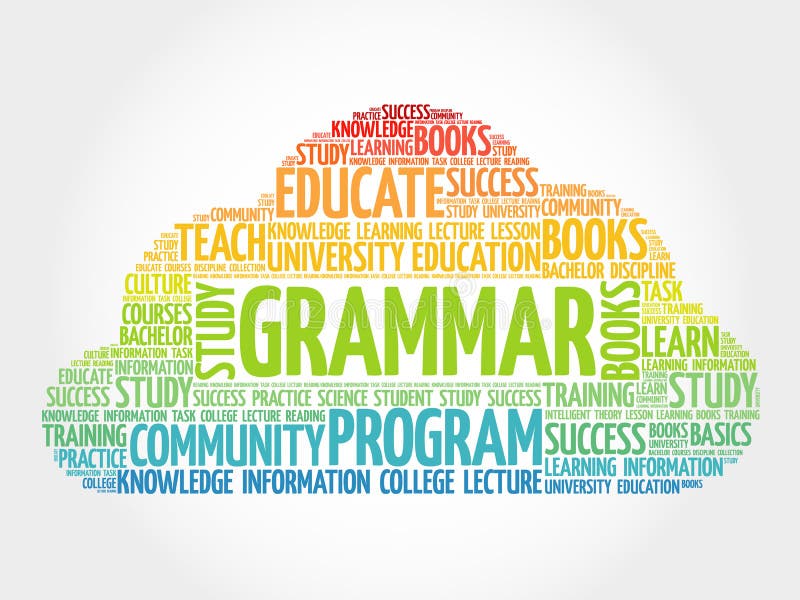Grammar word cloud stock illustration. Illustration of background ...