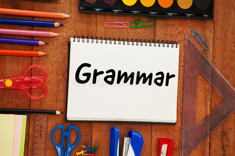 Composite Image of Grammer Text on White Background Stock Photo - Image ...