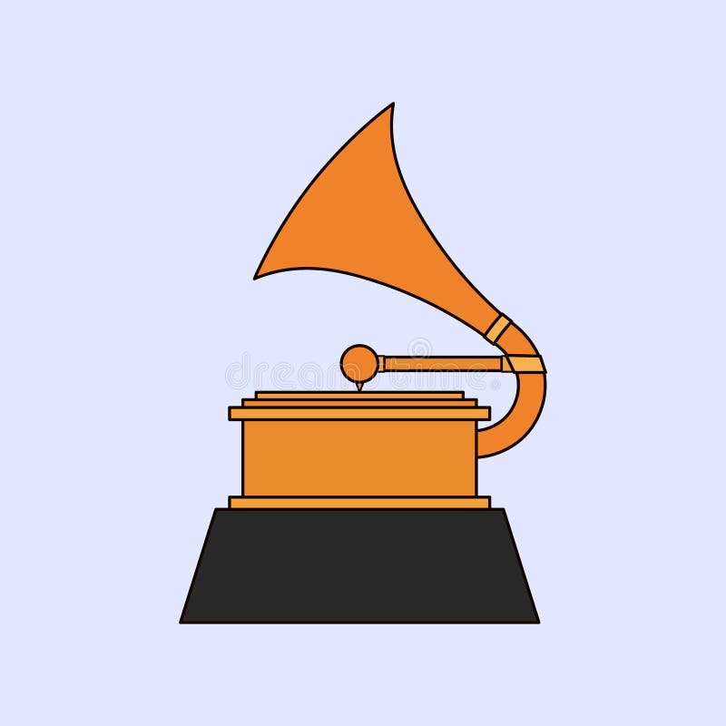 Grammy Award Vector Illustration Icon Grammy Icon Stock Vector ...