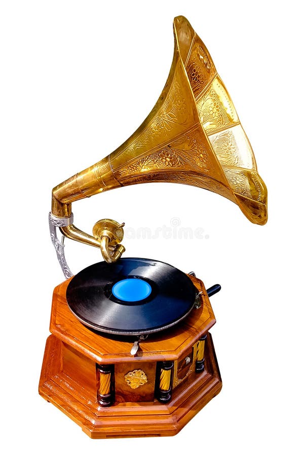 Gramofone antigo foto de stock. Imagem de retro, isolado - 108569986