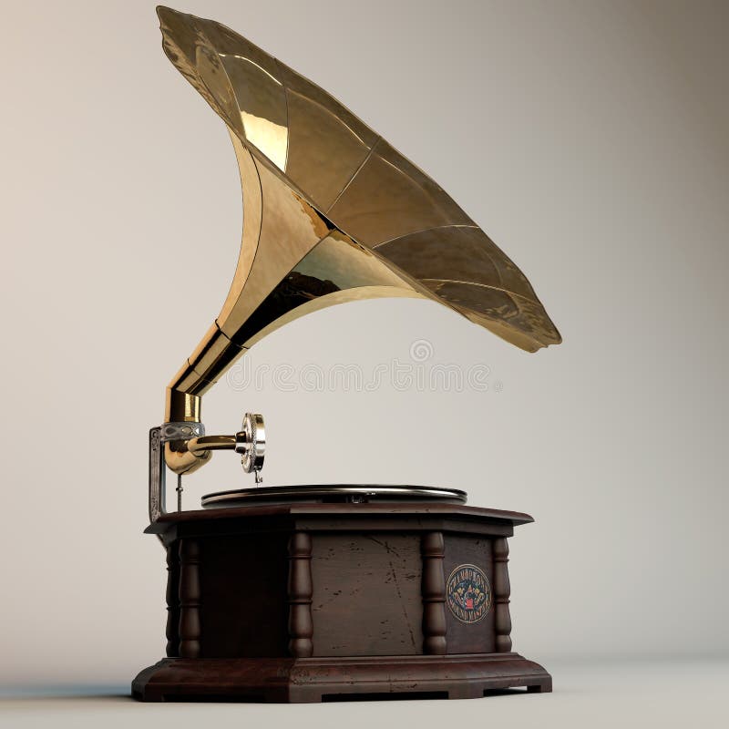 Gramophone stock illustration. Illustration of gramophone - 64230900