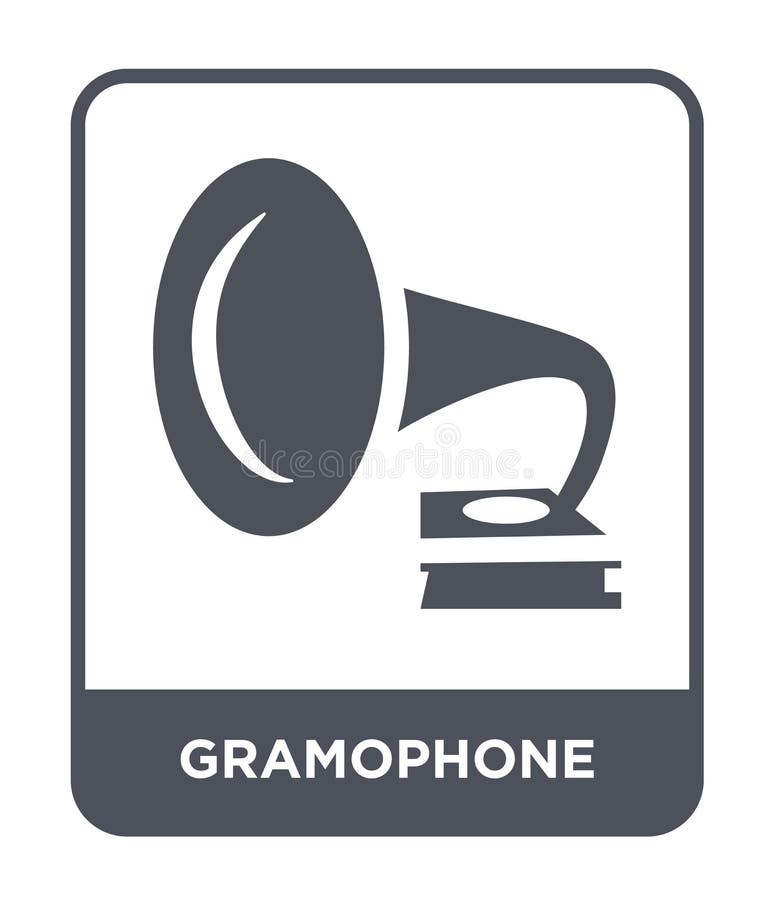Gramophone Record Icon in Trendy Design Style. Gramophone Record Icon ...