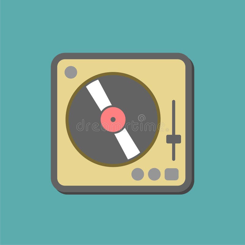 Gramophone Icon, Vinyl Player Icon Stock Vector - Illustration of music ...