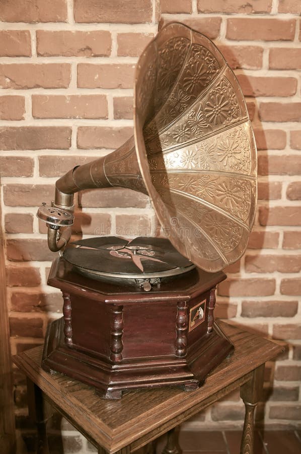 Gramophone stock photo. Image of design, instrument, phonograph - 42972356