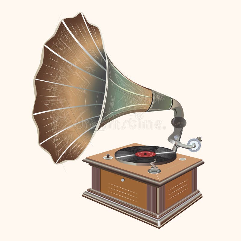 Gramophone Vector High Detailed Illustration Stock Vector ...