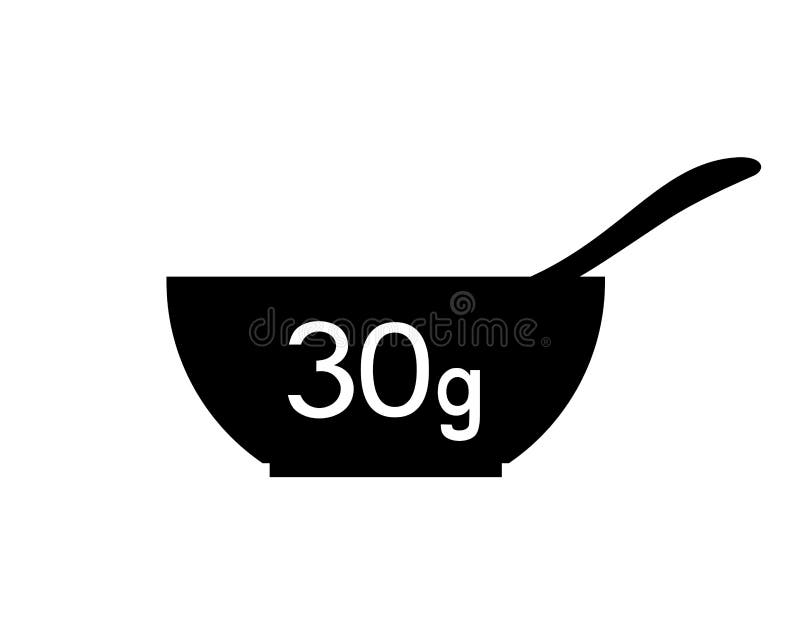 30 grams bowl icon stock vector. Illustration of rice - 127904242