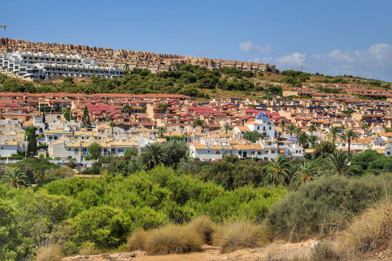 Gran Alacant Urbanization in the Coast of Alicante, Spain Stock Image ...