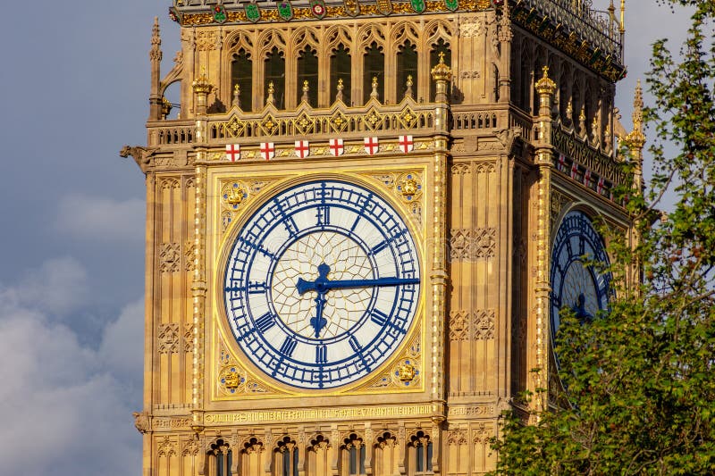 Gran Ben Clock De Elizabeth Tower London Uk Imagen de archivo - Imagen de cortina, londres ...