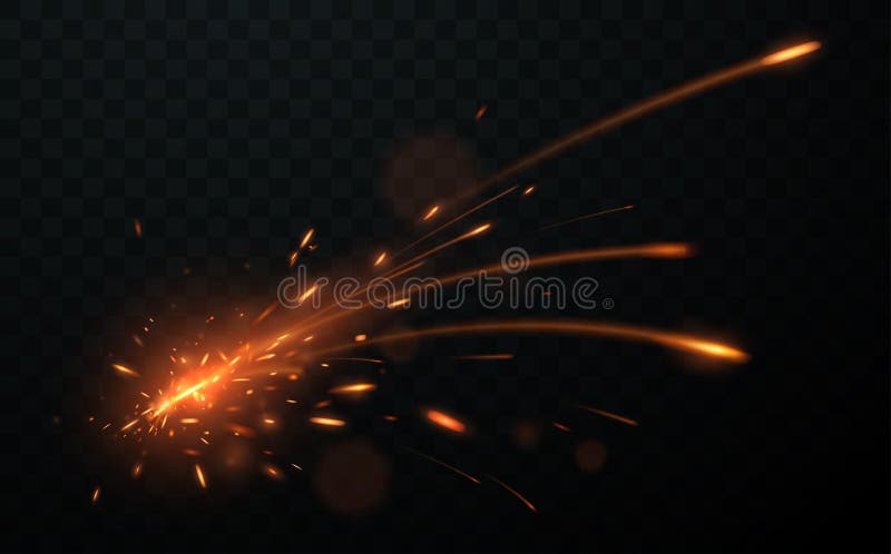 Gran Efecto De Chispa Sobre Fondo Transparente Ilustración del Vector ...