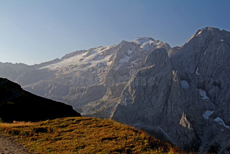 Gran Vernel and Marmolada stock photo. Image of fassa - 36182174