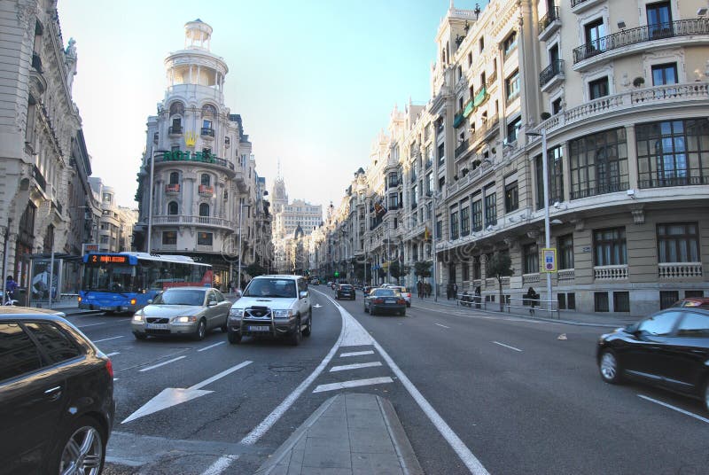 Gran Via - Madrid editorial photo. Image of main, centre - 24456616