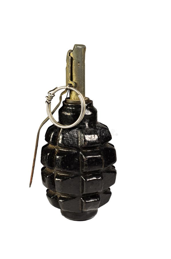 Granada De Mano Negra Aislada En Blanco Imagen de archivo - Imagen de ...