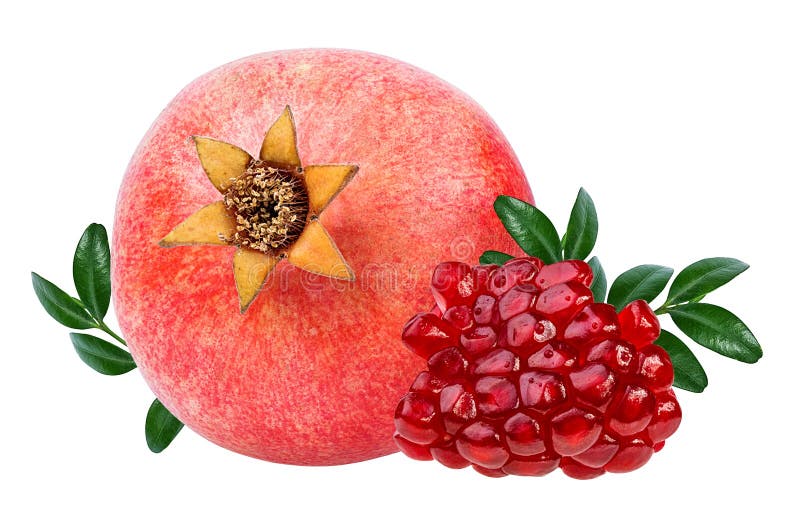 Granada Fresca Aislada En Blanco Foto de archivo - Imagen de jugoso ...