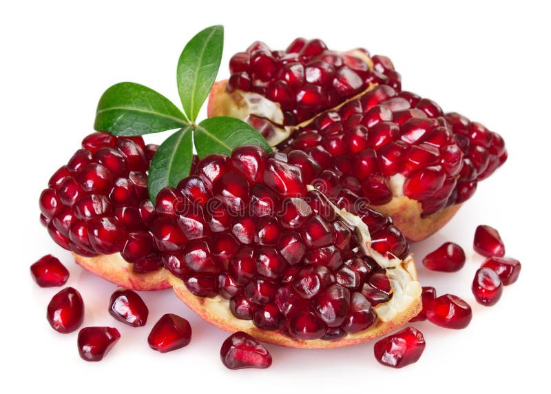 Granada Fresca Sobre Fondo Blanco Foto de archivo - Imagen de maduro ...