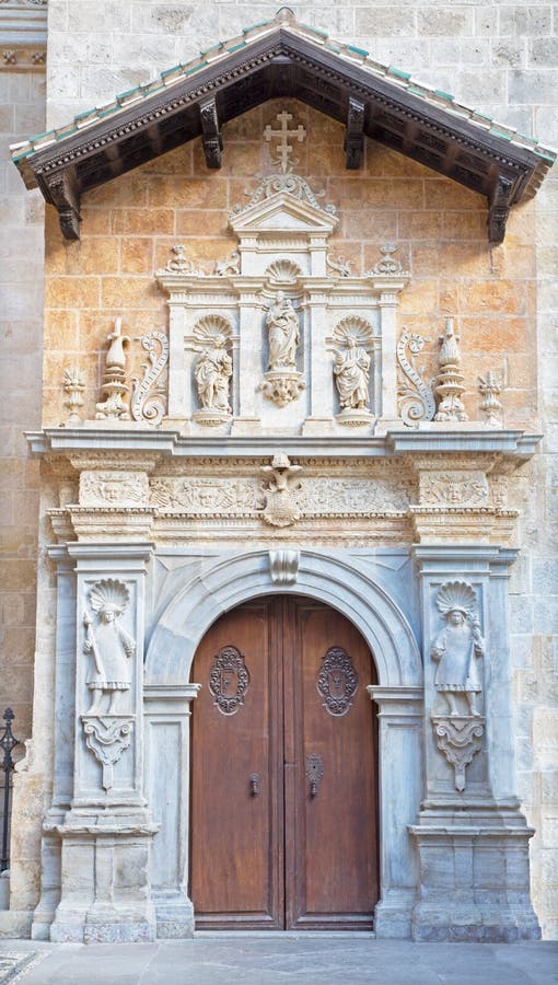 Granada - the Renaissance Portal of Capilla Real Stock Image - Image of ...
