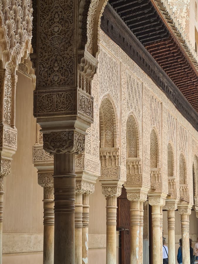 Granada, Spain - Texture in Alhambra Interior Details Editorial Stock ...