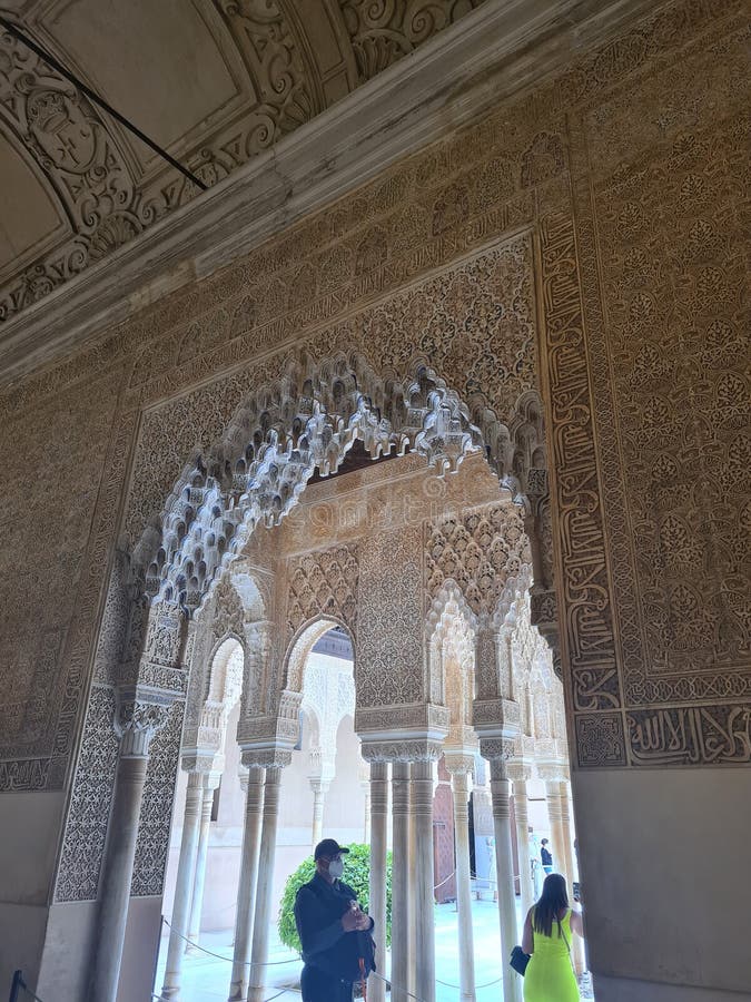 Granada, Spain - Texture in Alhambra Interior Details Editorial Stock ...