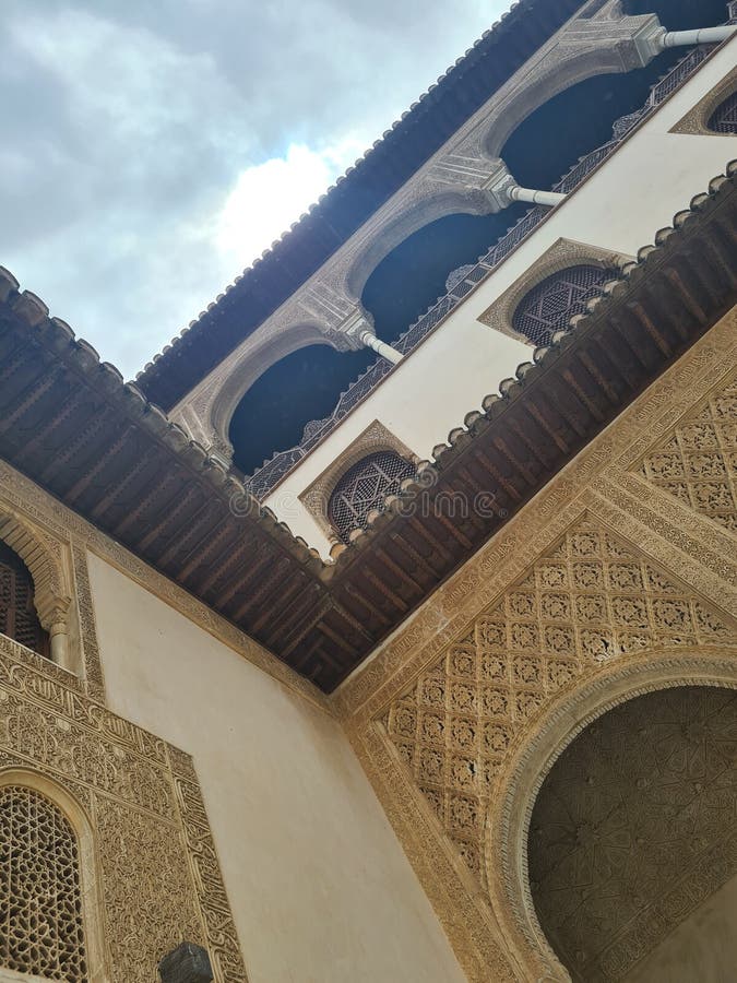 Granada, Spain - Texture in Alhambra Interior Details Stock Image ...